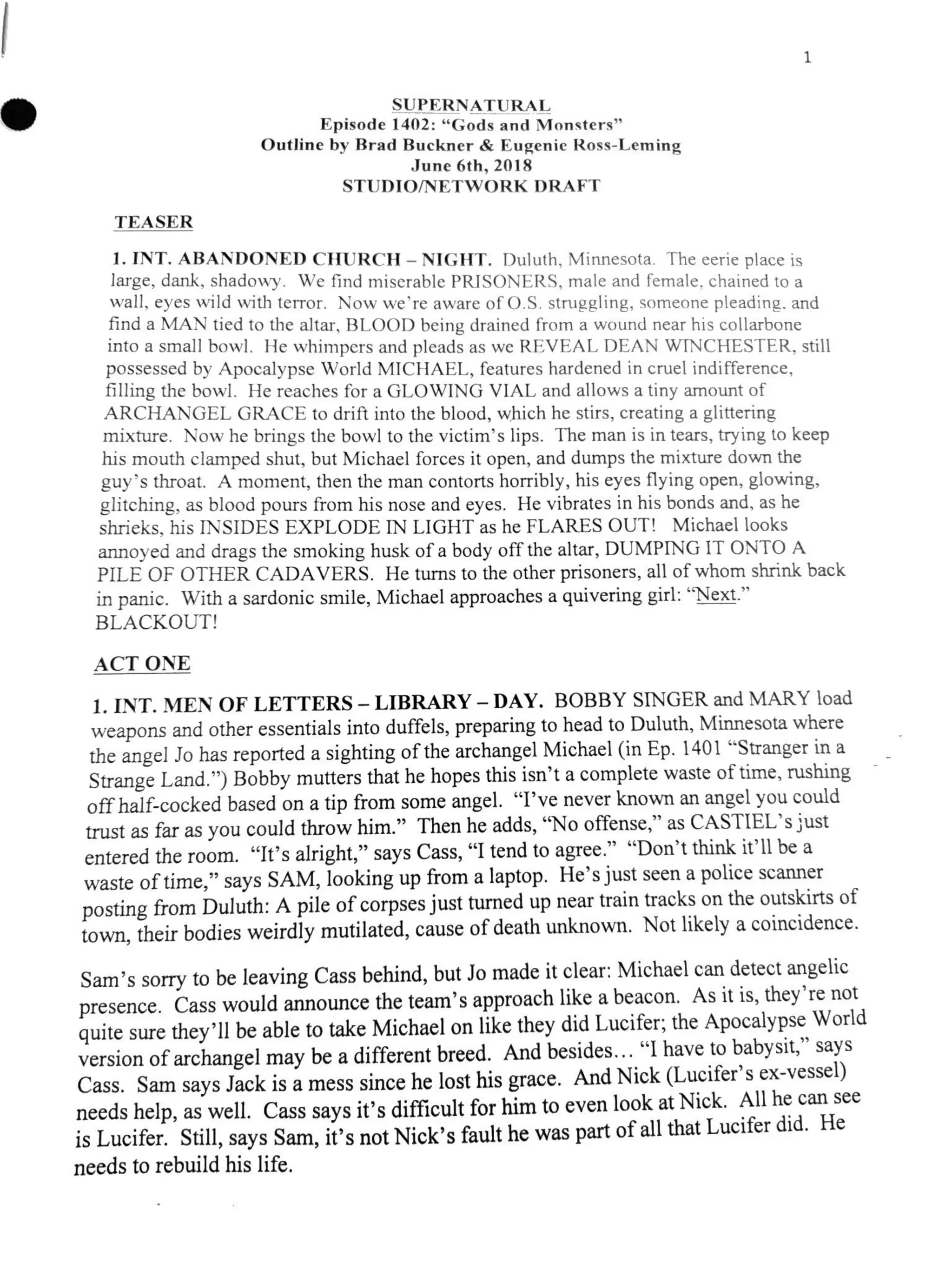 Gods and Monsters outline | PDF