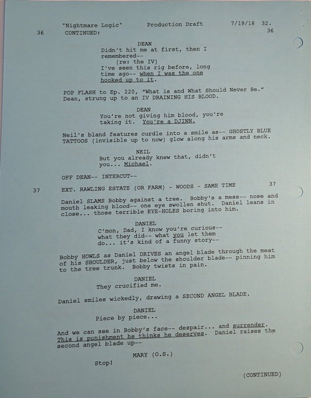 14.05 Nightmare Logic script (blue pages) | PDF