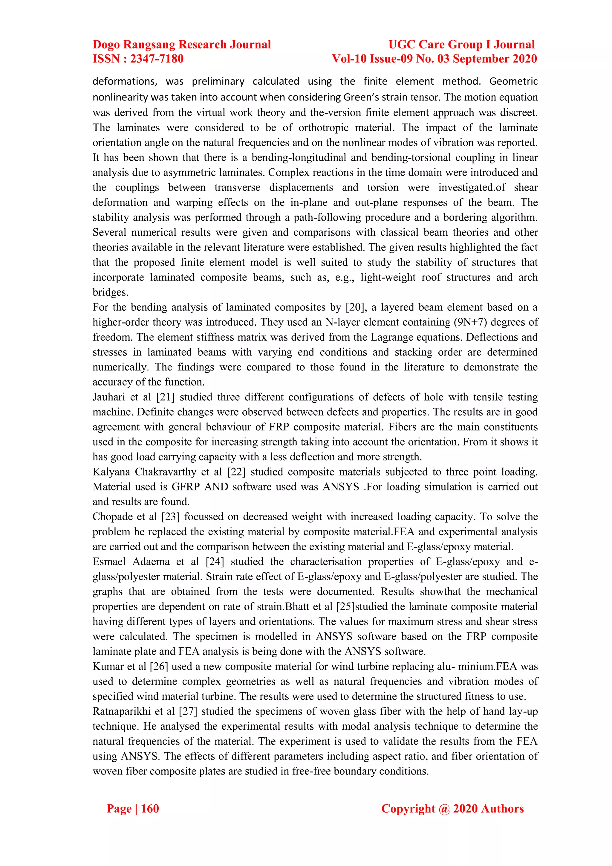 14. a review cohesive zone modeling of laminated composite beam | PDF