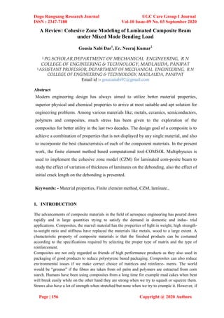 14. a review cohesive zone modeling of laminated composite beam | PDF