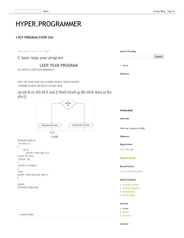 leep year program c basic | PDF