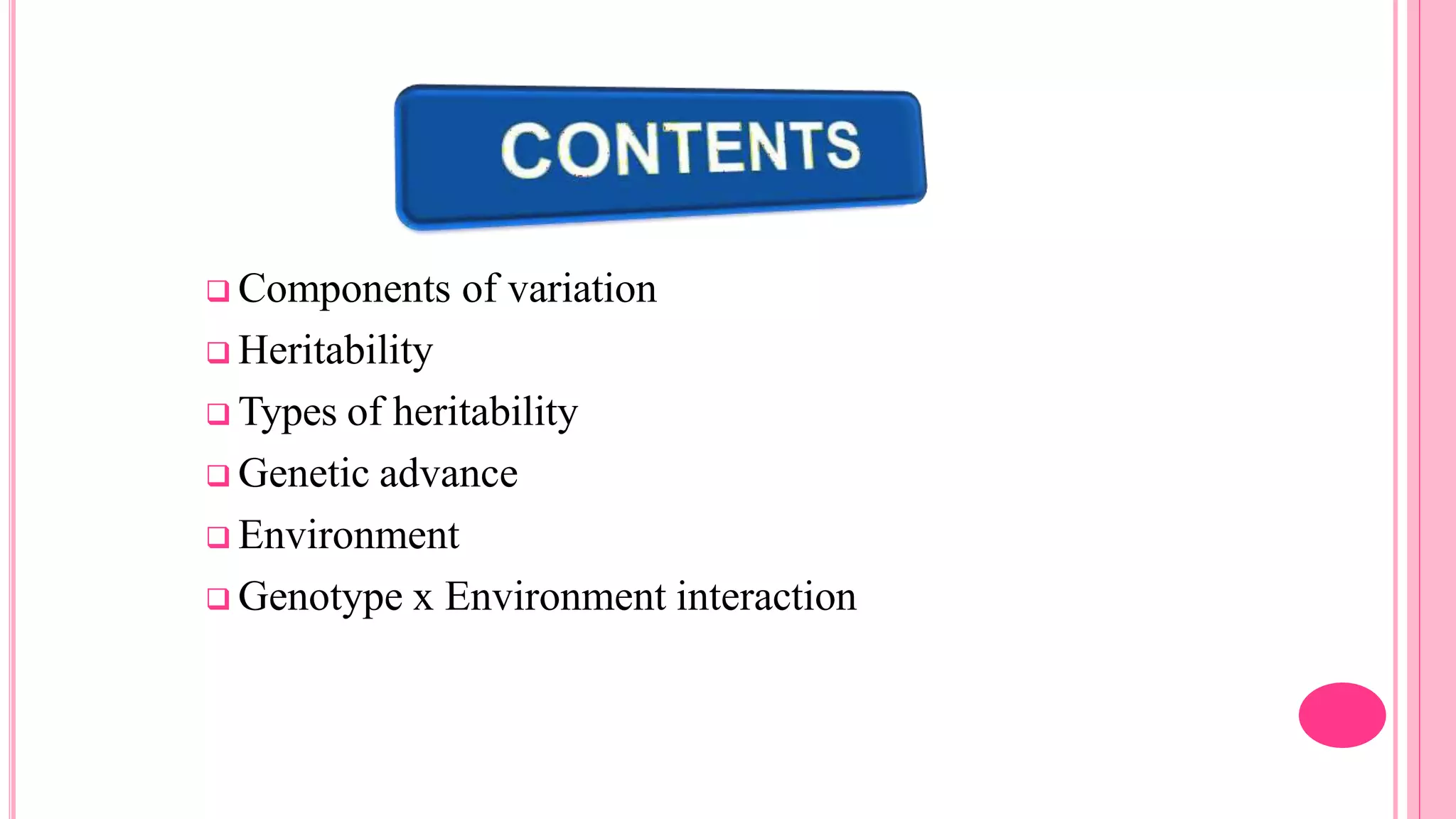 14. components of genetic variation | PPTX