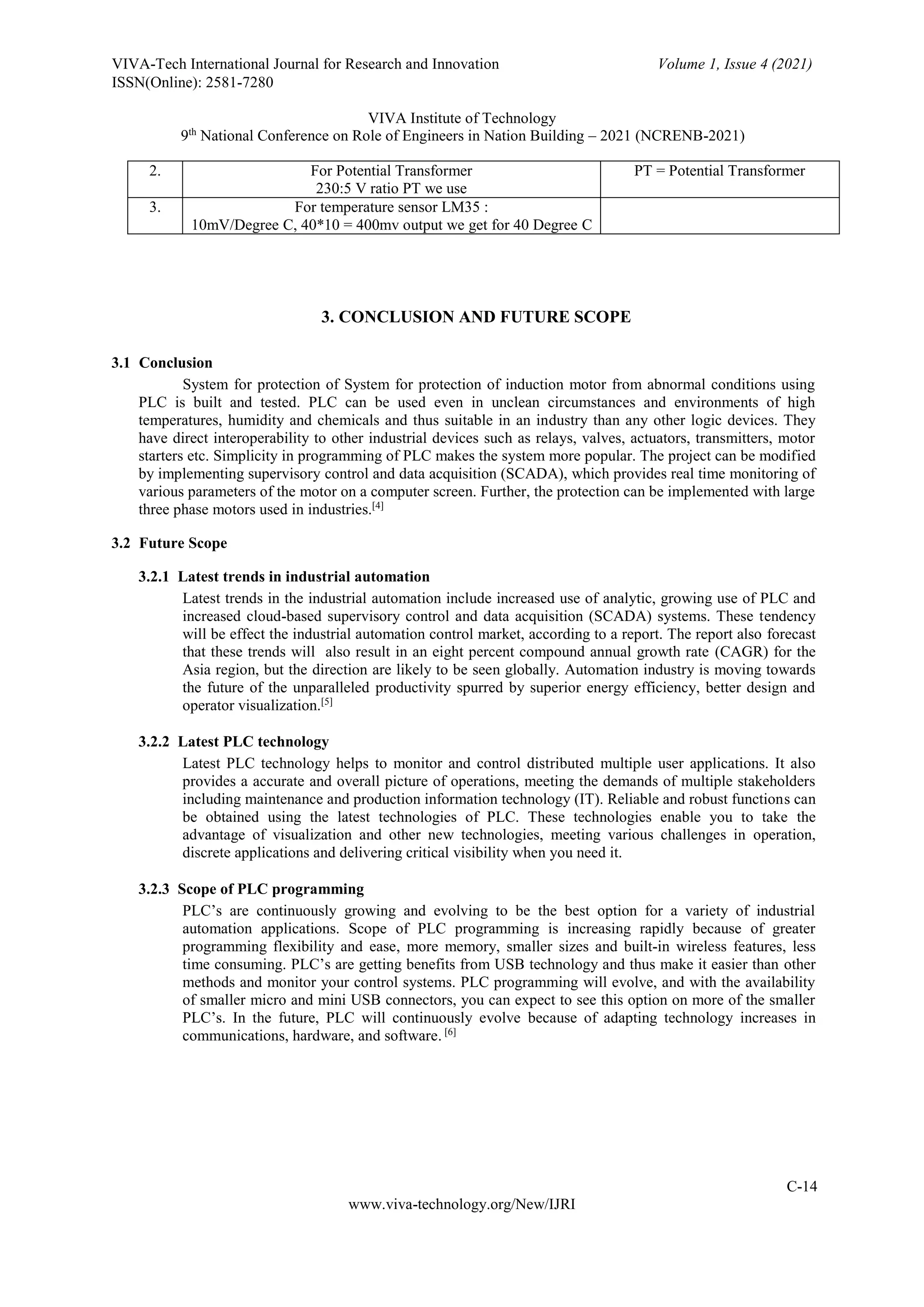 Induction Motor Protection Using PLC | PDF
