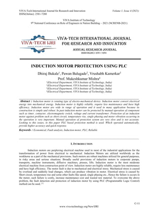 Induction Motor Protection Using PLC | PDF