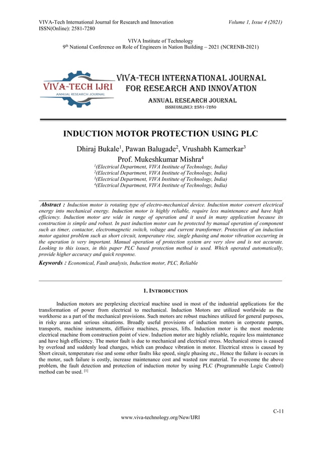 Induction Motor Protection Using PLC | PDF