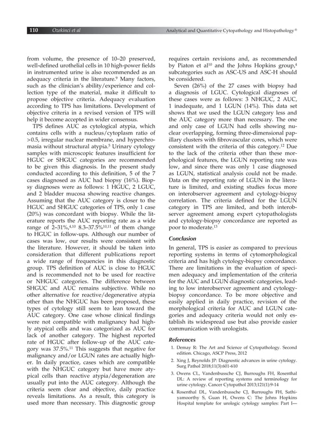 Is the Paris System Sufficient for Reporting Urinary Cytology? | PDF