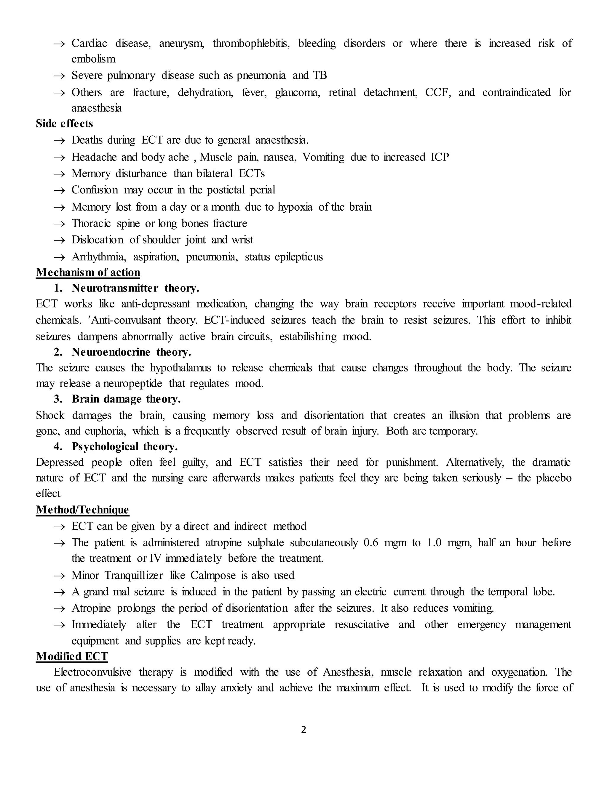 ECT - electroconvulsive therapy | PDF