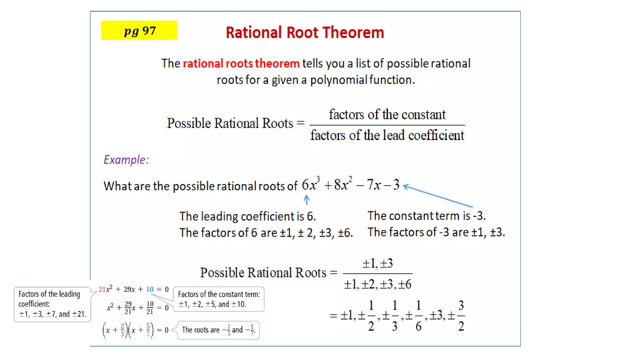SUEC 高中 Adv Maths (Rational Root Theorem) | PPTX