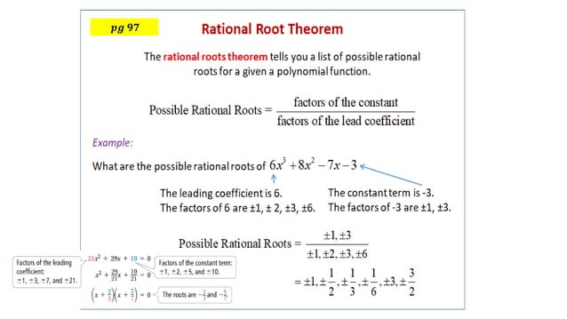 SUEC 高中 Adv Maths (Rational Root Theorem) | PPT