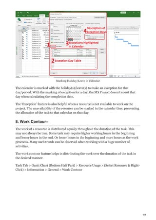 How to change working days and time in MS Project? | PDF