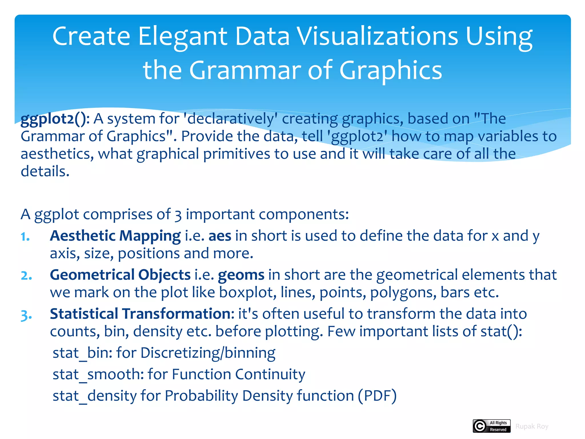 Data Visualization Using The Grammar Of Graphics Ppt