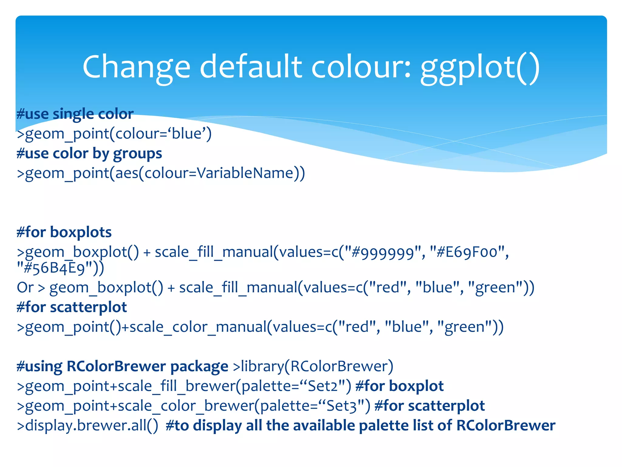 Data visualization using the grammar of graphics | PPT