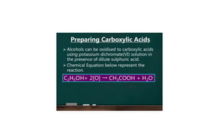 IGCSE Carboxylic Acid & Ester | PPTX