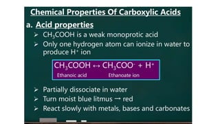 IGCSE Carboxylic Acid & Ester | PPTX | Chemistry | Science
