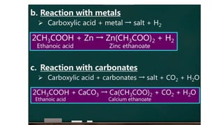 IGCSE Carboxylic Acid & Ester | PPTX | Chemistry | Science