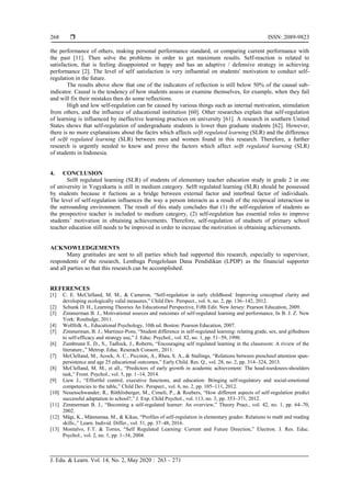 Self-regulation of primary education pre-service teachers | PDF