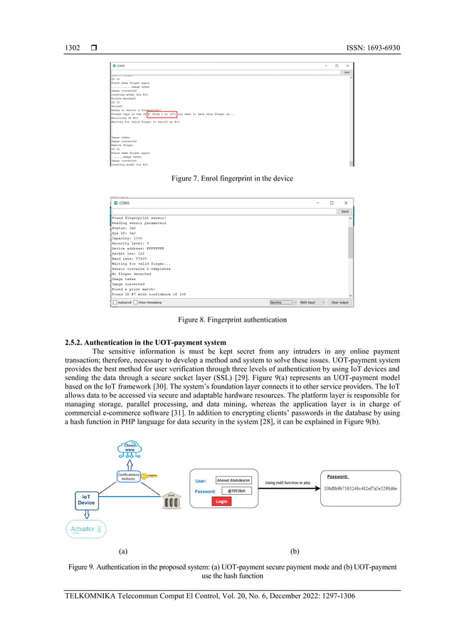 Design and develop authentication in electronic payment systems based on IoT and biometric | PDF