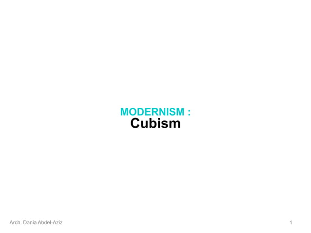 history of contemporary architecture - 14. Cubism + De Stijl.ppt | Modern Art | Fine Art