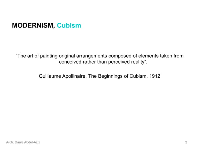history of contemporary architecture - 14. Cubism + De Stijl.ppt | Modern Art | Fine Art
