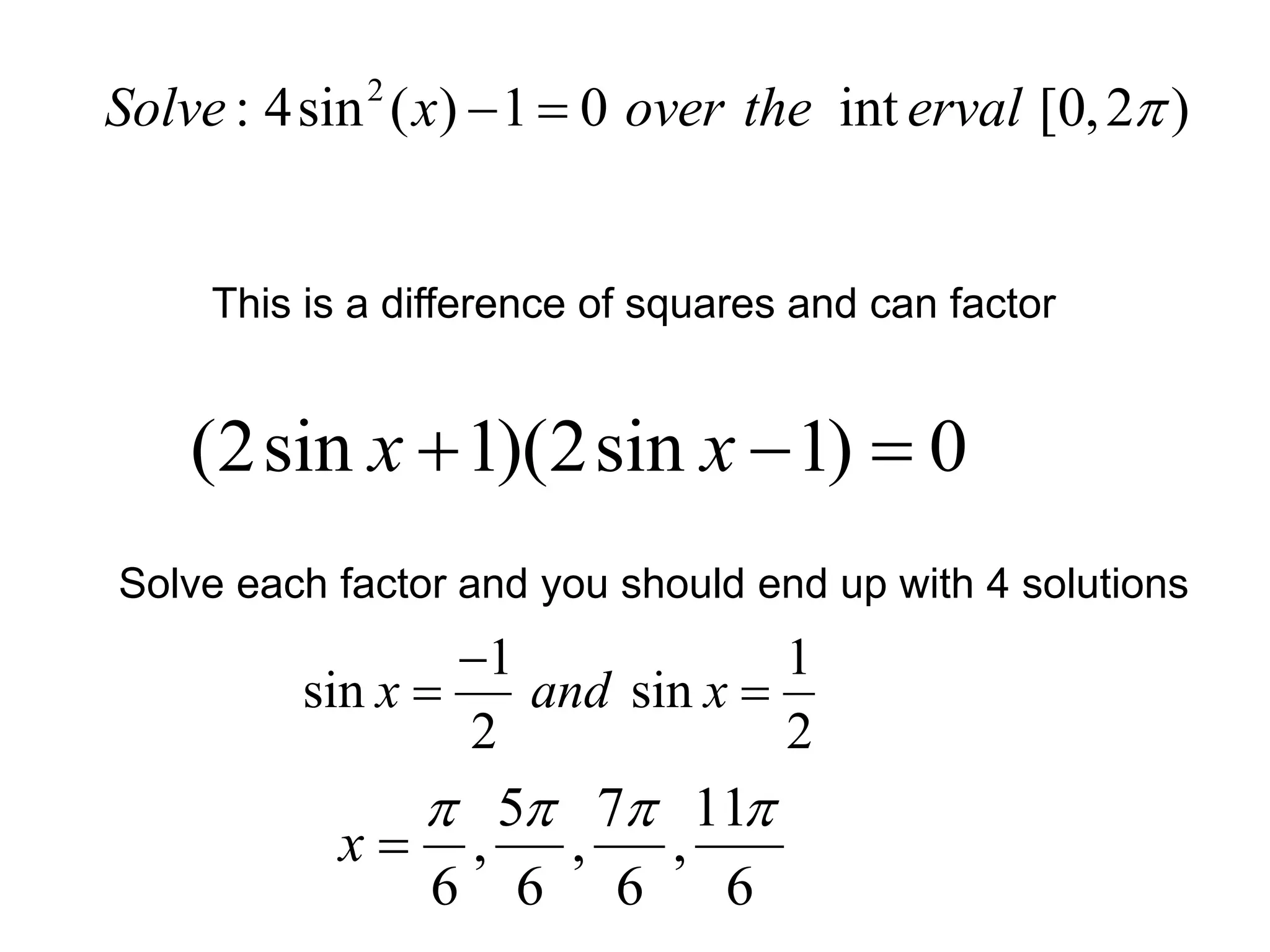 14 Solving Trigonometric Equations Ppt
