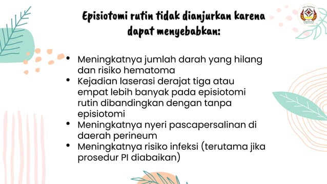 Amniotomi, Episiotomi, Penjahitan Perineum | PPTX