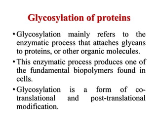 14. Glycosylation chromatography and electrophoresis (Biochemistry) | PPT