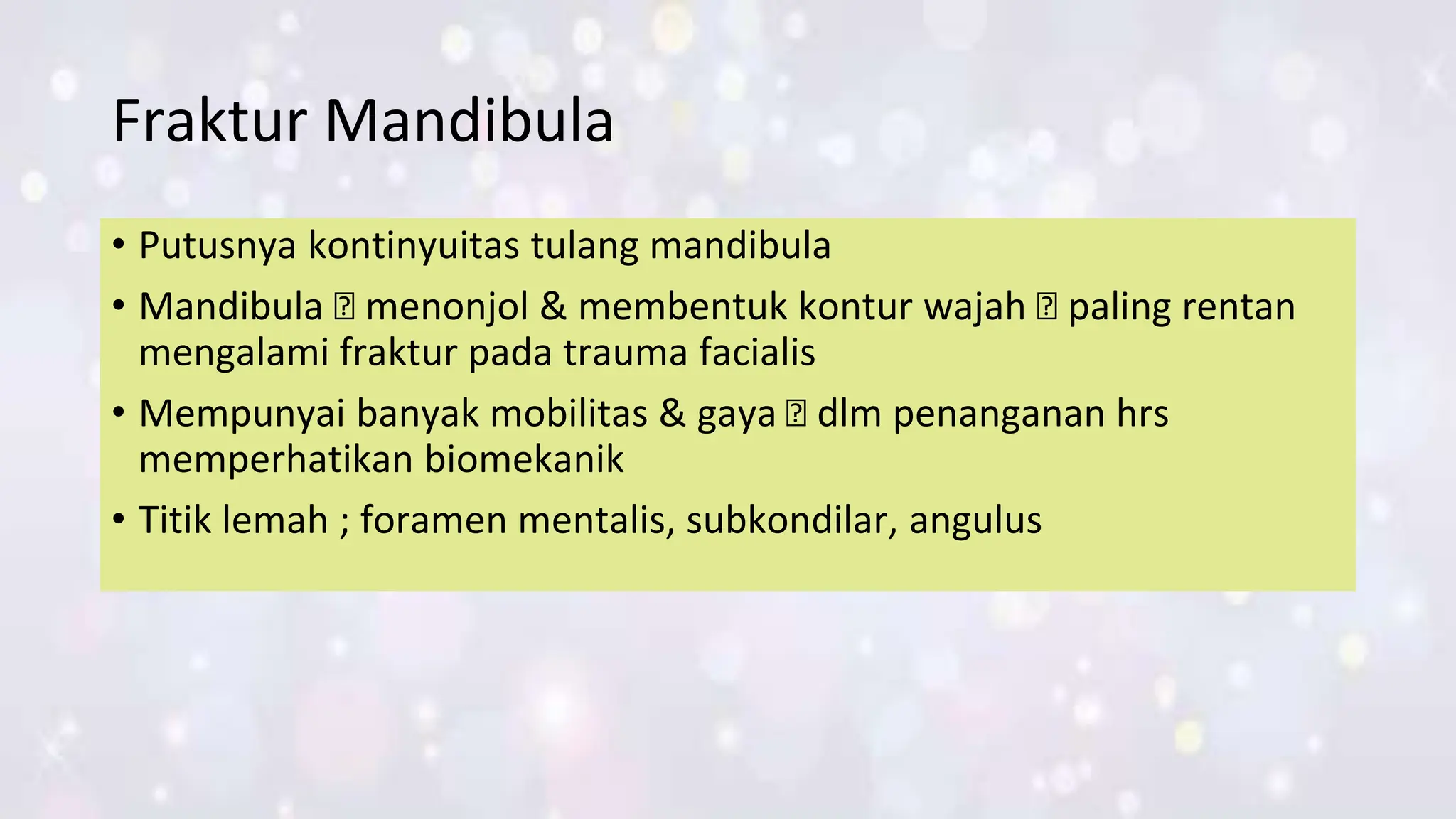 Kuliah Kedokteran Trauma tulang wajah powerpoint | PPTX