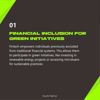 How Fintech is Revolutionizing Sustainable Finance: | PDF