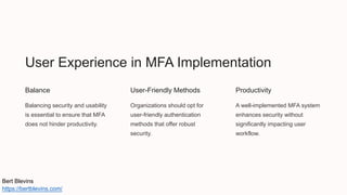 Enhancing Security with Multi-Factor Authentication in Privileged Access Management | PPT