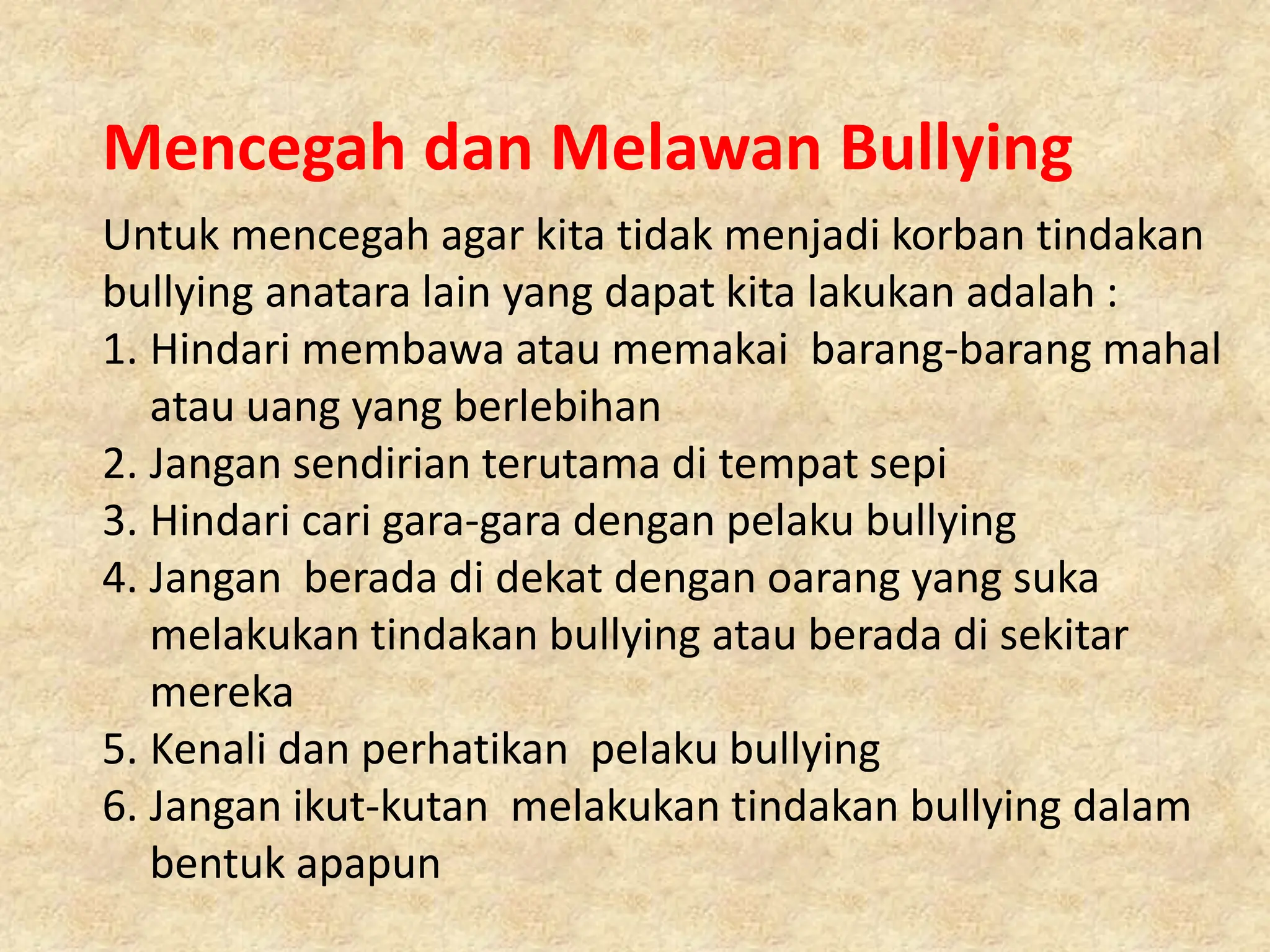 Materi sosialisasi tentang anti perundungan | PPTX