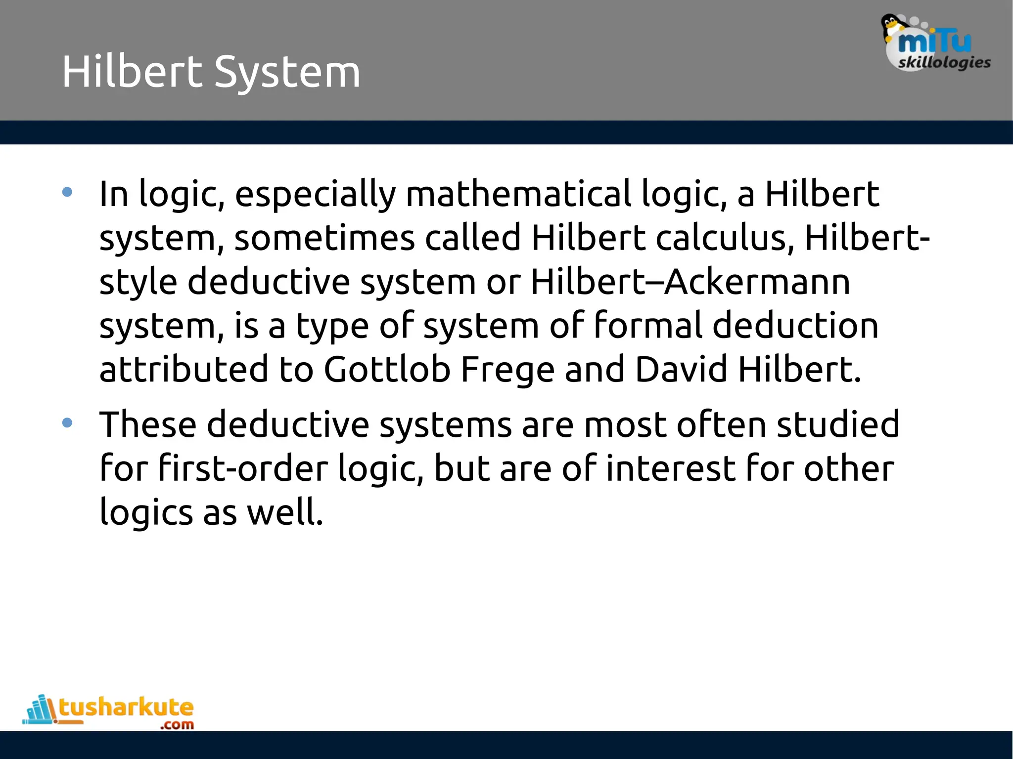 Hilbert system in artificial intelligence | PDF