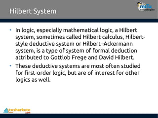 Hilbert system in artificial intelligence | PDF