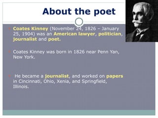 14. Rain on the Roof is a nostalgic poem.ppt