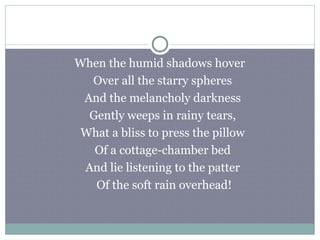 14. Rain on the Roof is a nostalgic poem.ppt