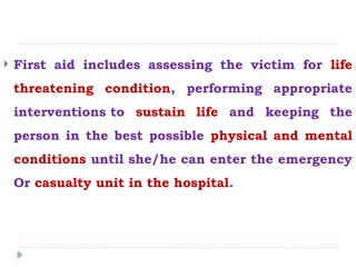 14. 1. First Aid introduction.pptx first sem | PPTX
