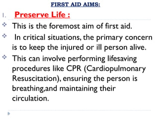 14. 1. First Aid introduction.pptx first sem | PPTX