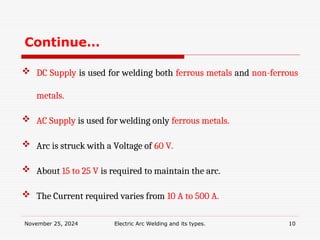 Arc welding-Electric Arc Welding and its types .ppt