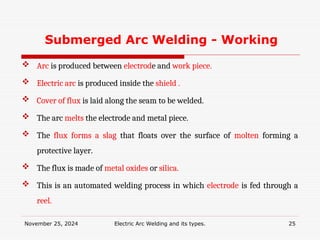 Arc welding-Electric Arc Welding and its types .ppt