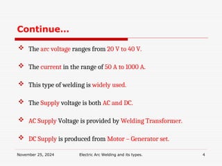 Arc welding-Electric Arc Welding and its types .ppt