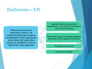 14. PERSONALIDAD - COGNITIVO CONDUCTUAL EN PSICOLOGIA CLINICA | PPTX