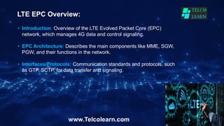 EPC Signalling & IMS Overview training by TelcoLearn | PDF