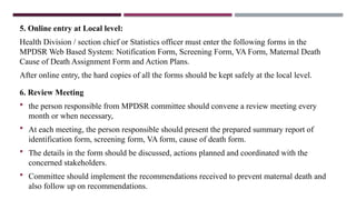 Process of Maternal and Perinatal Death Surveillance an Review in Nepal ...