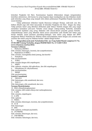 sosialisasi bahaya narkotika terhadap anak usia dini dan remaja | PDF