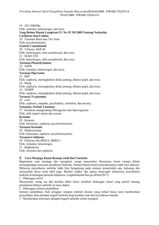 sosialisasi bahaya narkotika terhadap anak usia dini dan remaja | PDF