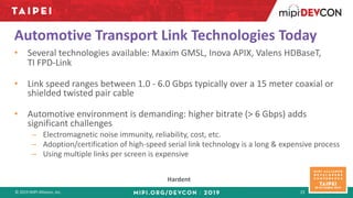 MIPI DevCon Taipei 2019: Next-Generation Mobile, AR/VR, & Automotive ...