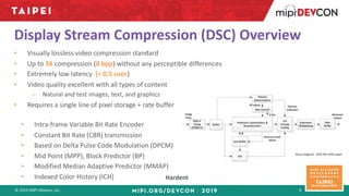 MIPI DevCon Taipei 2019: Next-Generation Mobile, AR/VR, & Automotive Displays with VESA VDC-M ...