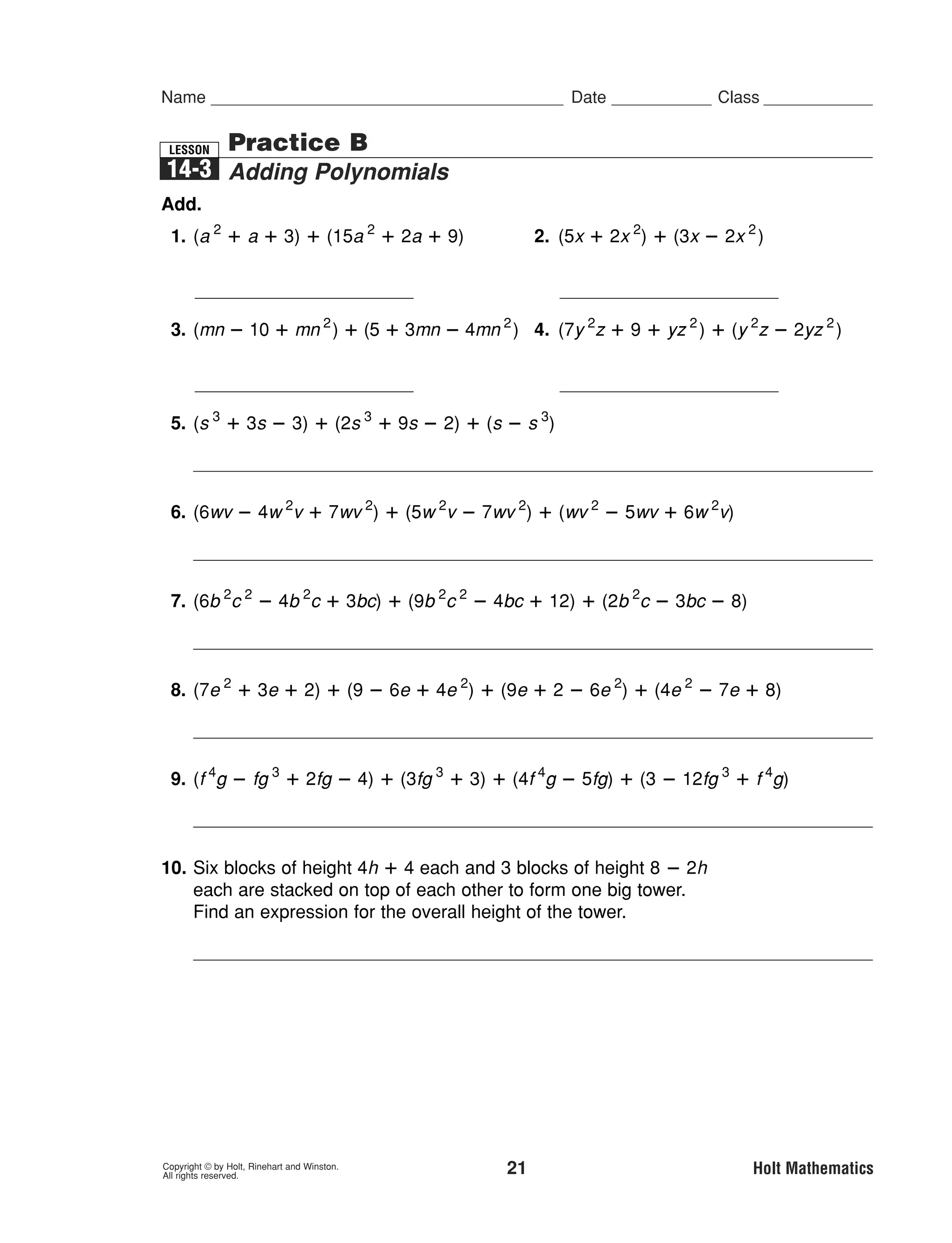 14 3 Practice B Adv Pdf