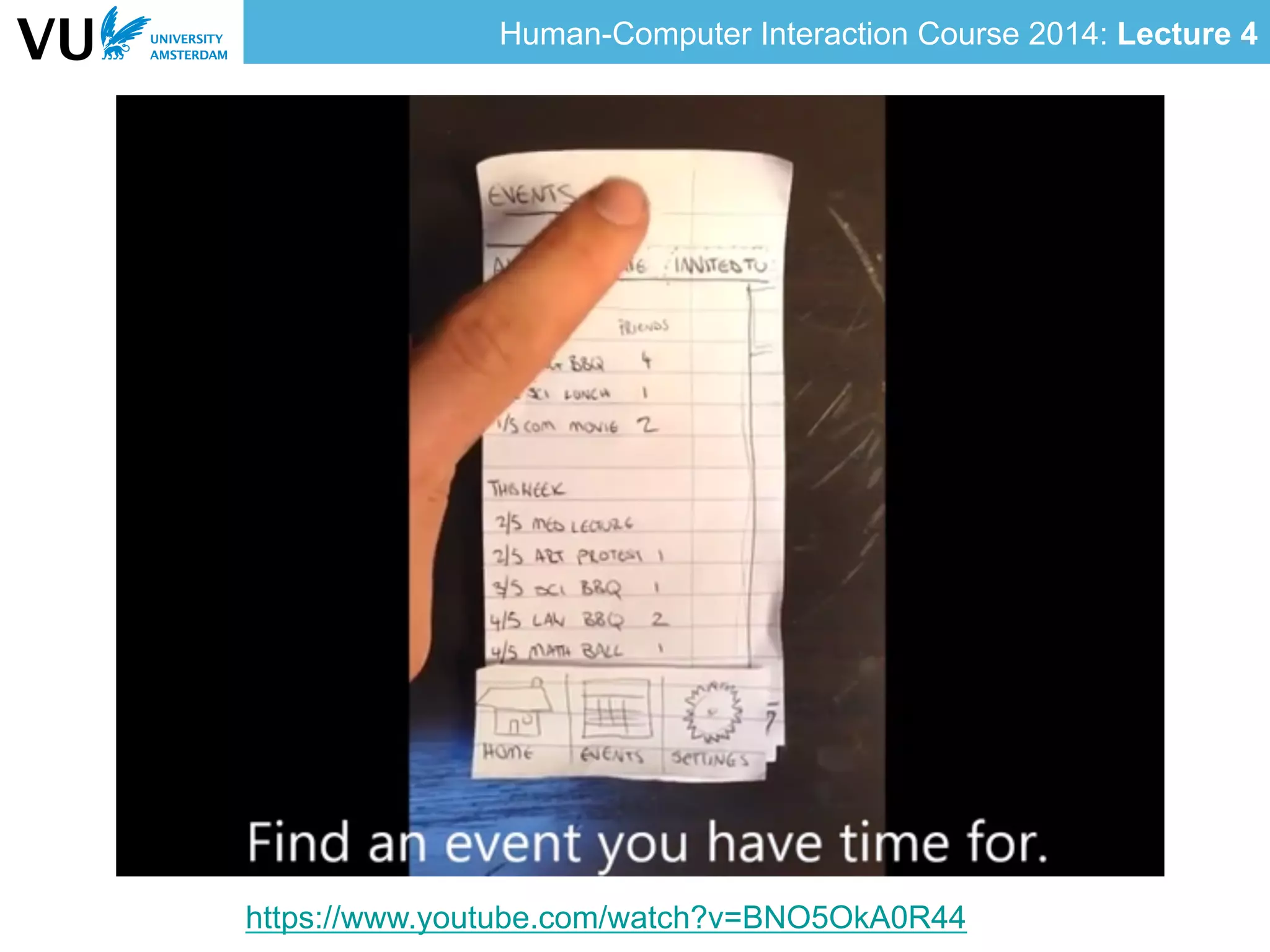 Lecture 4 Human Computer Interaction Prototyping 2014 Ppt