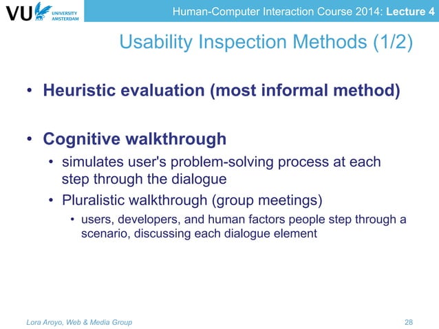 Lecture 4: Human-Computer Interaction: Prototyping (2014) | PDF