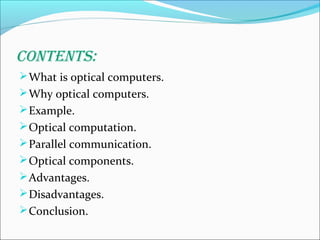 optical computers | PPT
